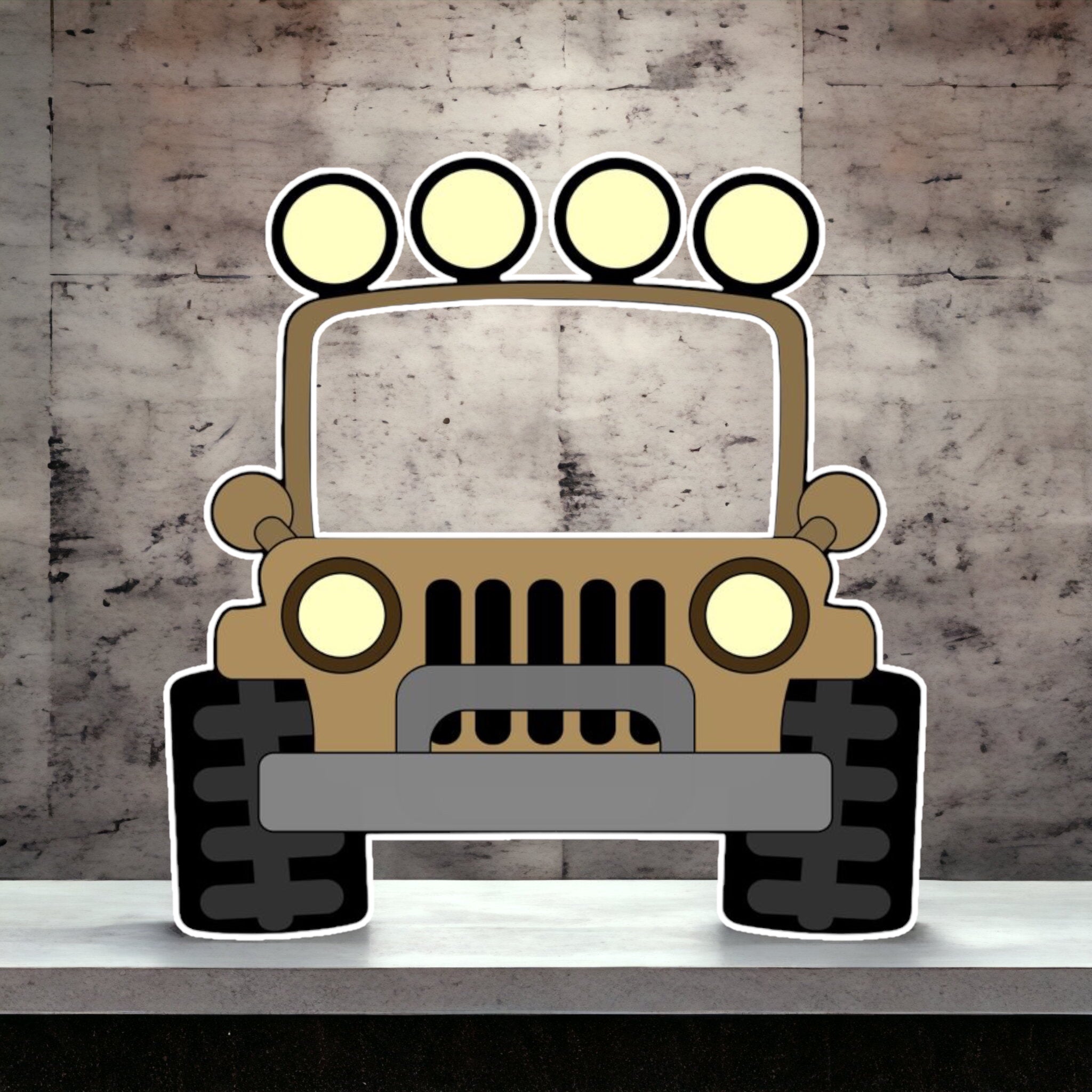 Safari Jeep Birthday party prop cutout, Centerpiece, Backdrop, cake to ...