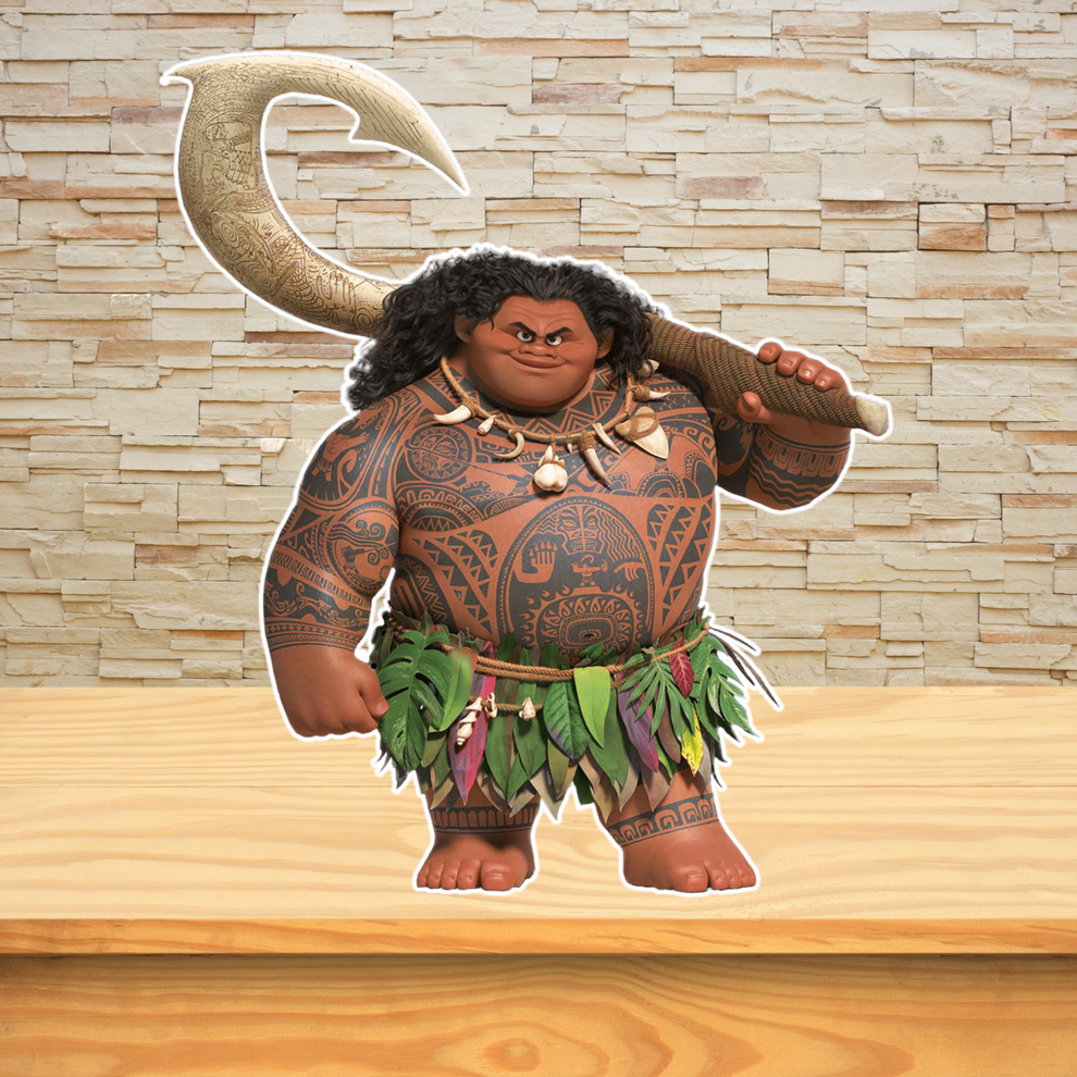 Maui custom character cutout, centerpiece, Cake toppers, cupcake ...