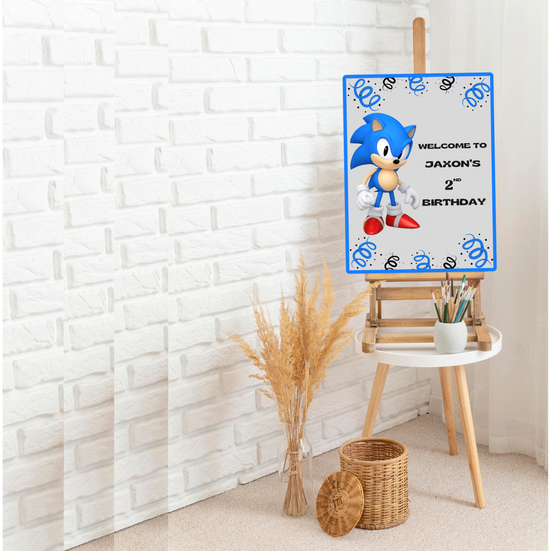 Sonic Birthday welcome sign. – DN Decorlance By: DarNil Dynasty LLC
