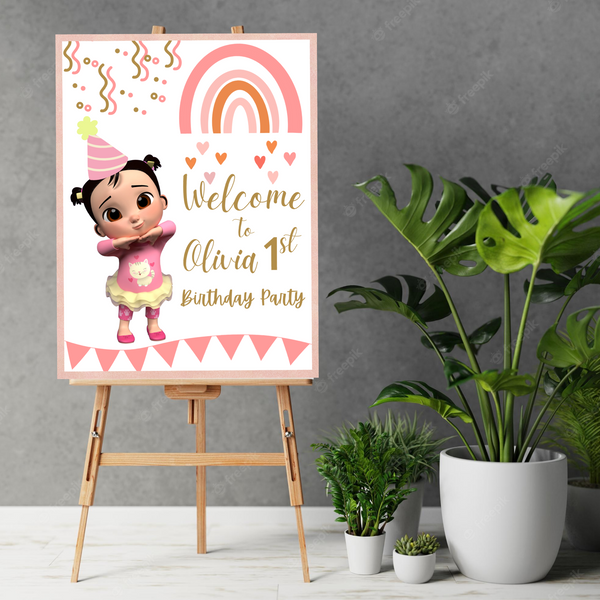 Cocomelon personalized custom welcome sign, cocomelon birthday sign ...